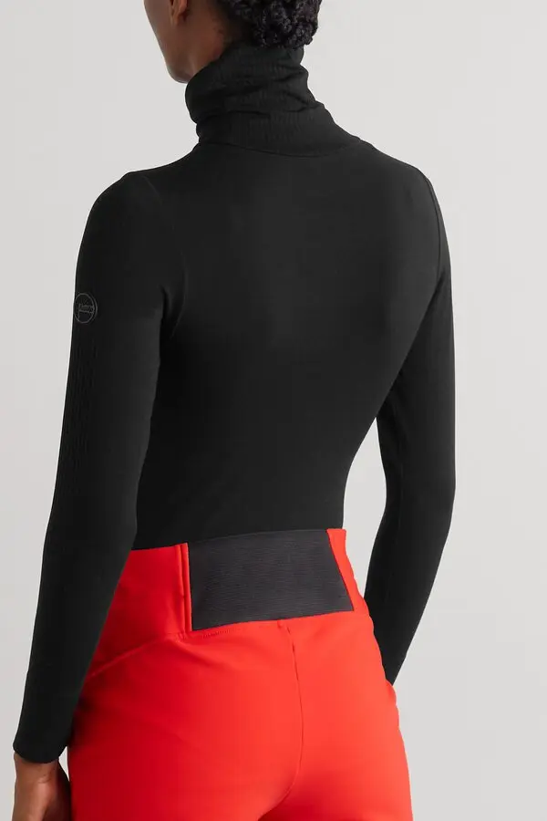 Fusalp Alisier Ii Modal-blend Turtleneck Top - Black