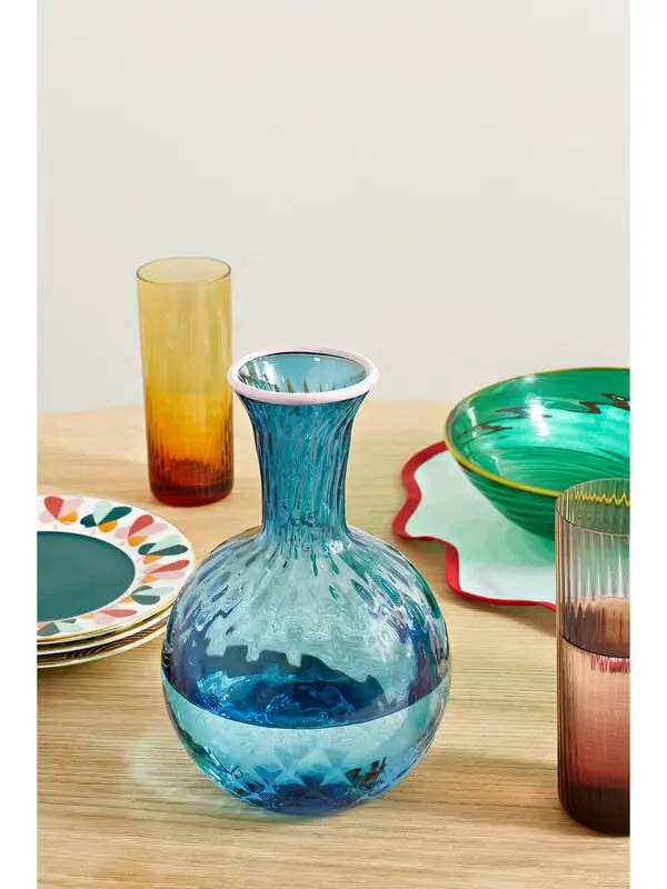 La DoubleJ Murano Glass Carafe - Blue
