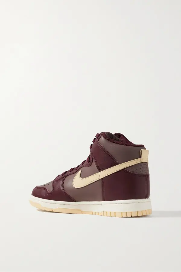 Nike Dunk High Leather Sneakers - Burgundy