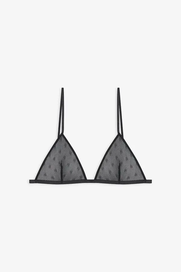 ANINE BING Nicole Bra - Black Monogram