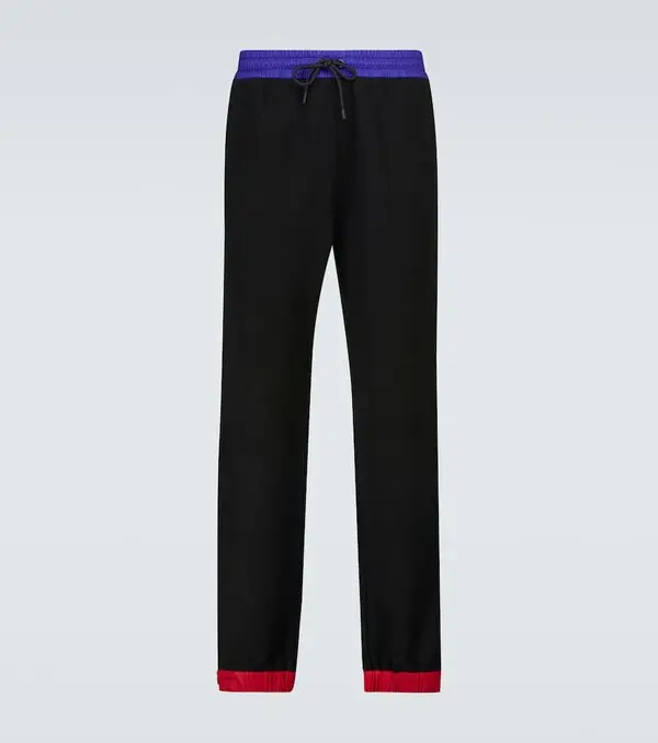 Moncler Fleece Wool-blend Pants - Black