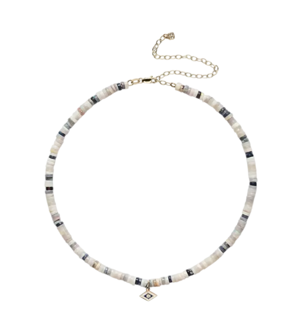 SYDNEY EVAN 14kt Yellow Gold Beaded Choker - Multicoloured