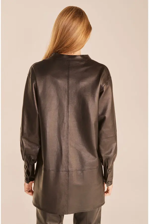 Rebecca Taylor Vegan Leather Tunic Dress