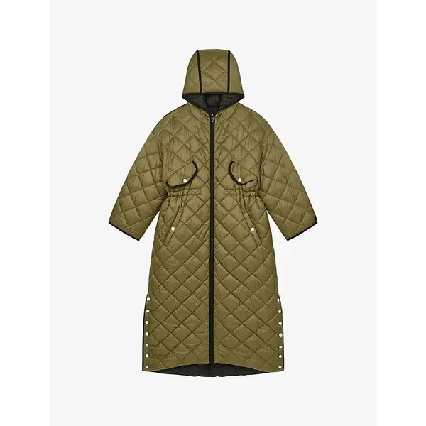 Maje Ganzon Reversible Quilted Shell Coat - Green