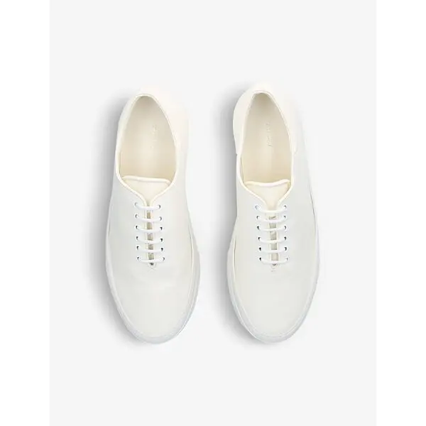 THE ROW Marie H Lace-up Leather Trainers