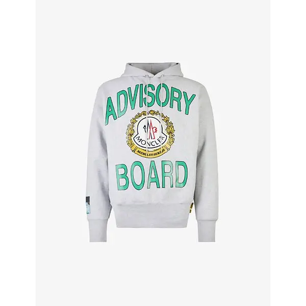 MONCLER × advisory bord crystals Moncler X Advisory Board Crystals Brand-Print Cotton-Blend Hoody