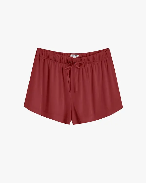 Cuyana Organic Pima Sleep Shorts - Cherry