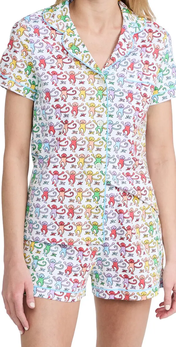Roller Rabbit Disco Monkey Polo Pajama Set