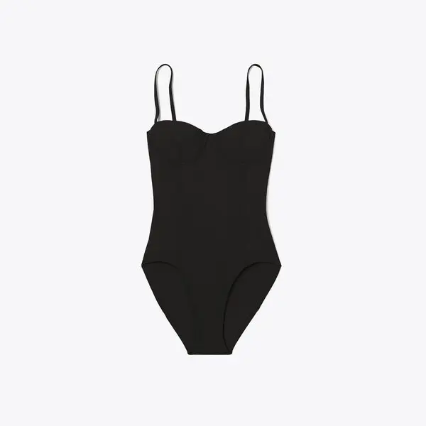 Tory Burch Balconette One-piece Swimsuit - Black