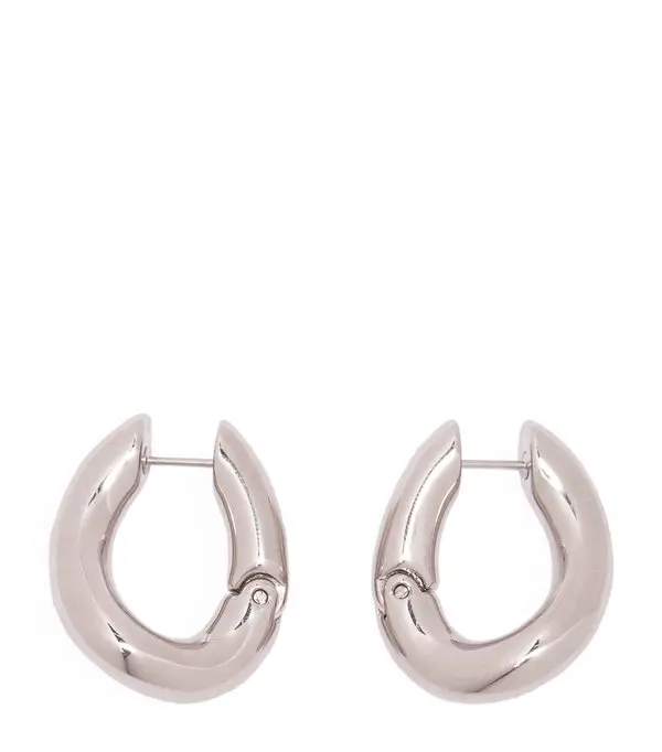Balenciaga Hoop Earrings - Silver