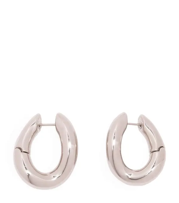 Balenciaga Hoop Earrings - Silver