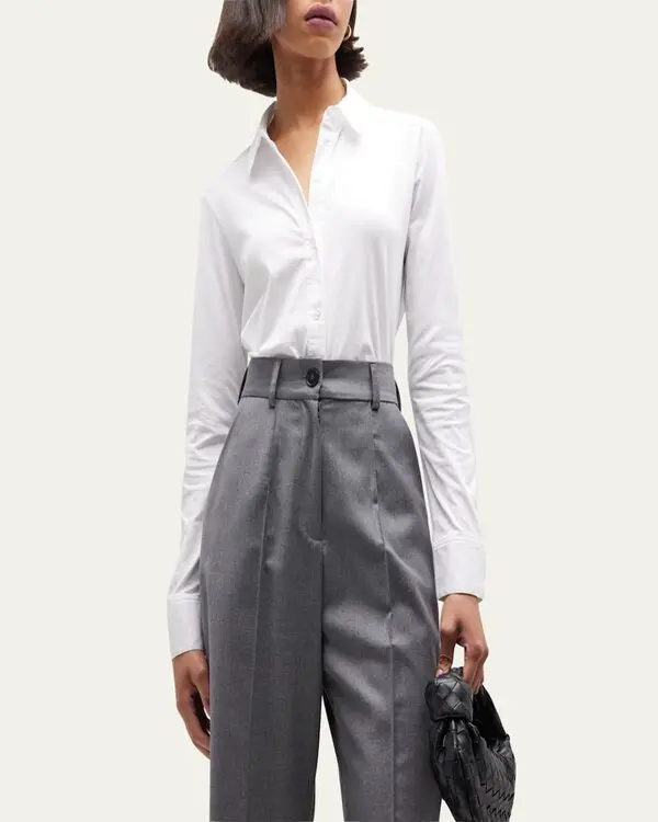 Theory Riduro Organic Cotton Shirt - White - 10