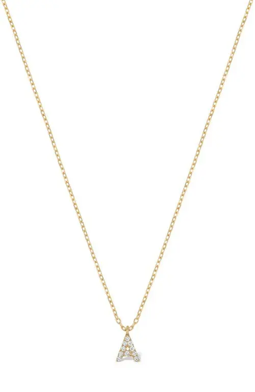 Bony Levy Icon Pavé Diamond Initial Pendant Necklace - 18k Yellow Gold - A