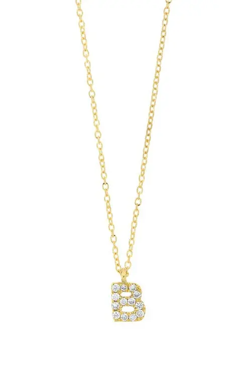 Bony Levy Icon Pavé Diamond Initial Pendant Necklace - 18k Yellow Gold - B