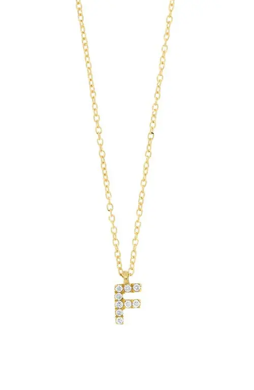 Bony Levy Icon Pavé Diamond Initial Pendant Necklace - 18k Yellow Gold - F