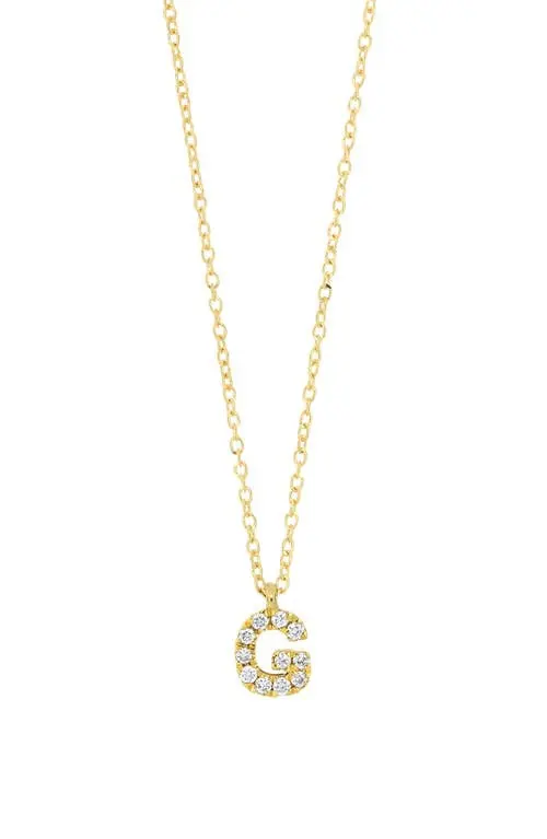 Bony Levy Icon Pavé Diamond Initial Pendant Necklace - 18k Yellow Gold - G