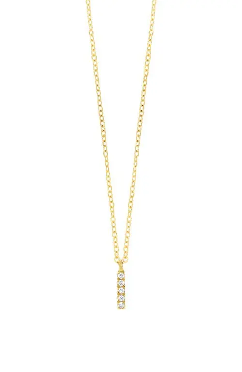 Bony Levy Icon Pavé Diamond Initial Pendant Necklace - 18k Yellow Gold - I