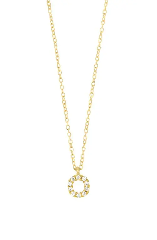 Bony Levy Icon Pavé Diamond Initial Pendant Necklace - 18k Yellow Gold - O
