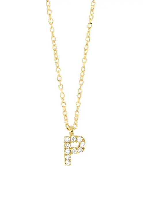 Bony Levy Icon Pavé Diamond Initial Pendant Necklace - 18k Yellow Gold - P