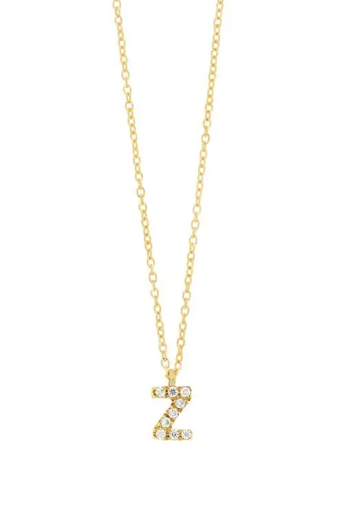 Bony Levy Icon Pavé Diamond Initial Pendant Necklace - 18k Yellow Gold - Z