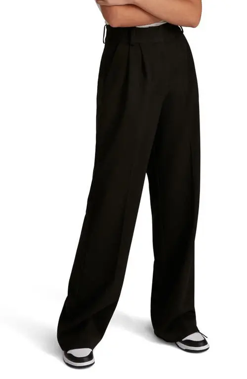 FAVORITE DAUGHTER Pleated Wide Leg Trousers - Black