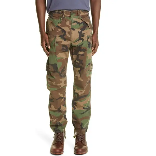 Double Rl Rrl Camo Cotton Ripstop Cargo Pants