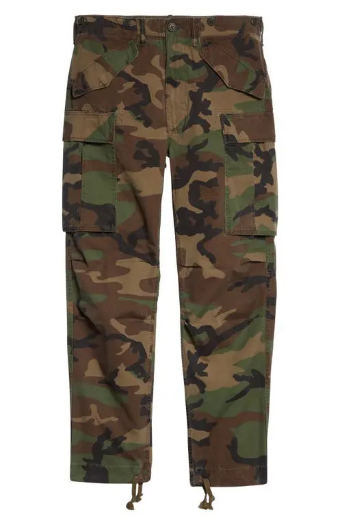 Double Rl Rrl Camo Cotton Ripstop Cargo Pants
