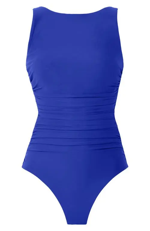 MIRACLESUIT® Rock Solid Regatta One-piece Swimsuit - Delphine Blue