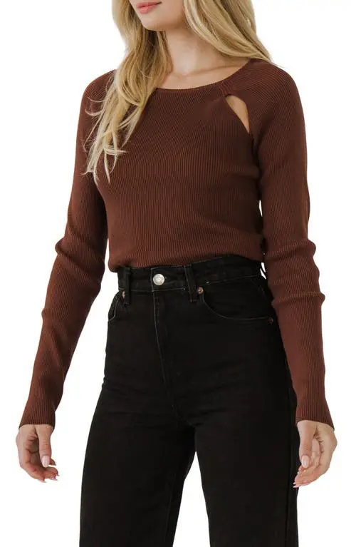 Endless Rose Cutout Long Sleeve Top