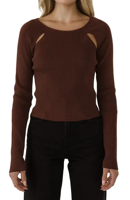 Endless Rose Cutout Long Sleeve Top