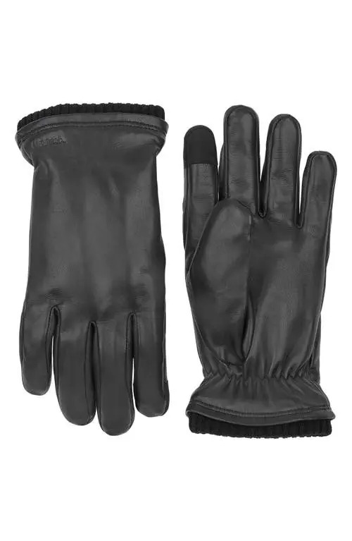 HESTRA John Sheepskin Gloves - Black
