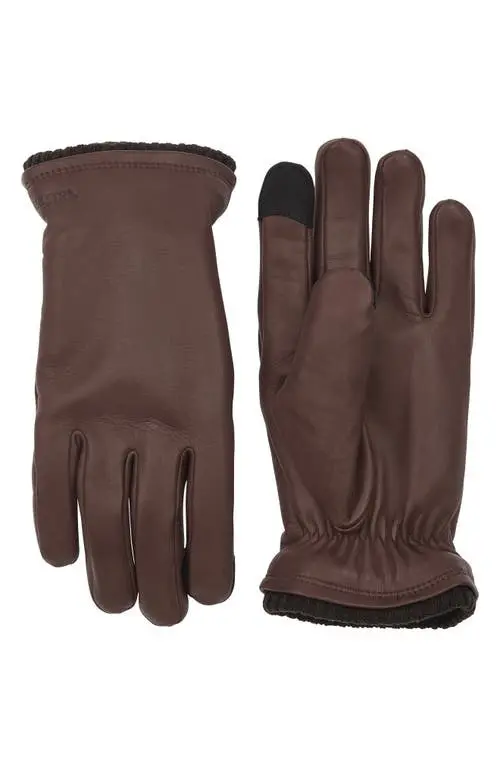 HESTRA John Sheepskin Gloves - Brown