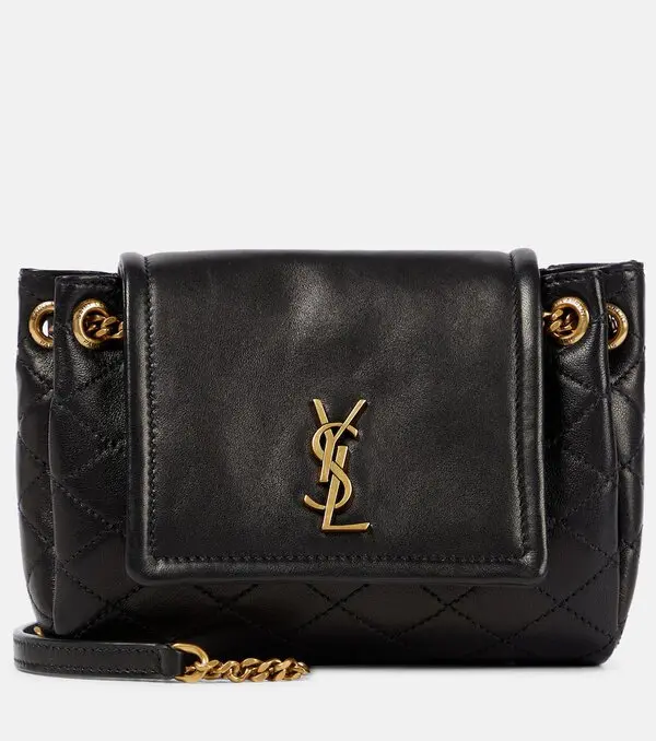 Saint Laurent Nolita Mini Leather Shoulder Bag - Black