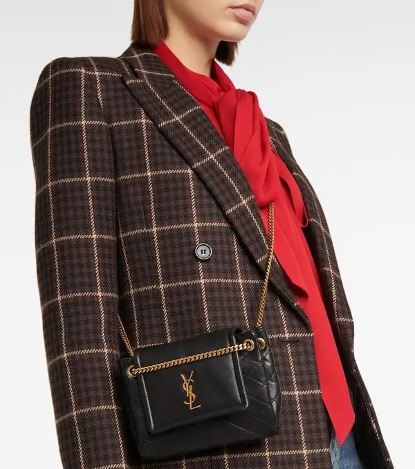 Saint Laurent Nolita Mini Leather Shoulder Bag - Black