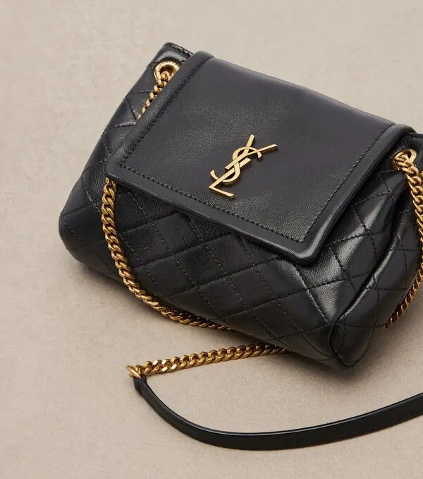 Saint Laurent Nolita Mini Leather Shoulder Bag - Black | Editorialist