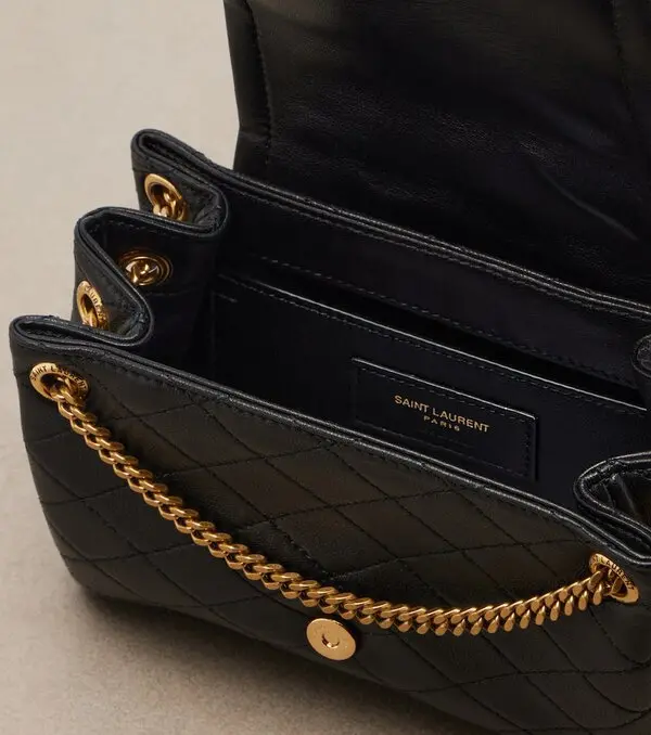 Saint Laurent Nolita Mini Leather Shoulder Bag - Black