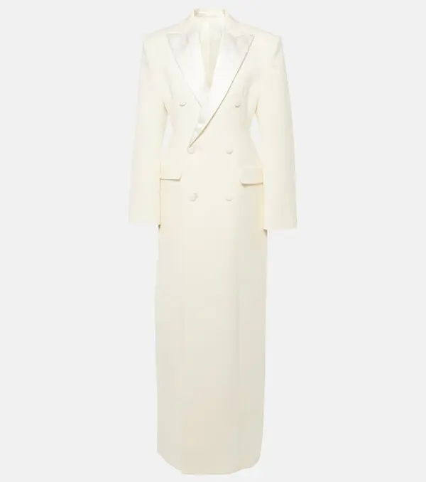 Wardrobe.NYC Double-breasted Wool Coat - White