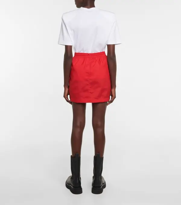 Wardrobe.NYC High-rise Drawstring Miniskirt - Red