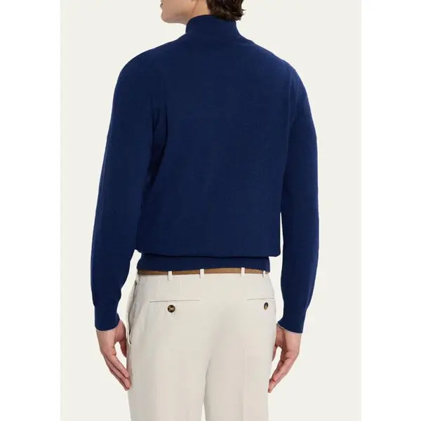 Brunello Cucinelli Cashmere Quarter-zip Sweater - Charcoal