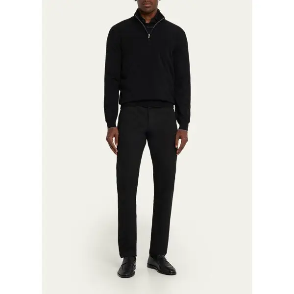 Brunello Cucinelli Cashmere Quarter-zip Sweater - Charcoal