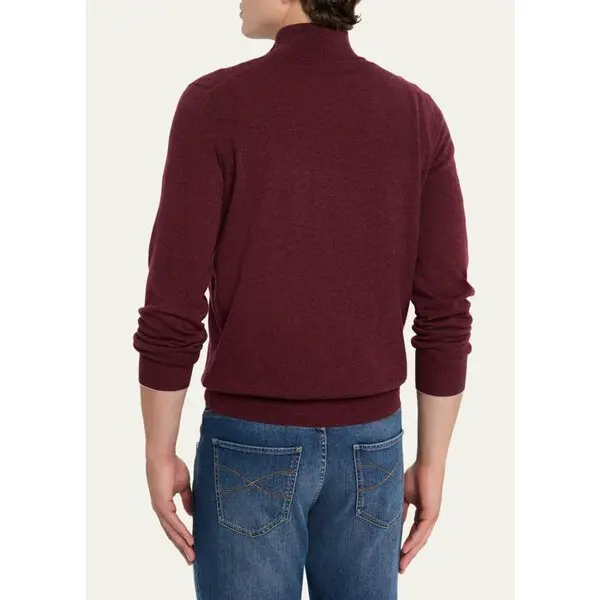 Brunello Cucinelli Cashmere Quarter-zip Sweater - Charcoal