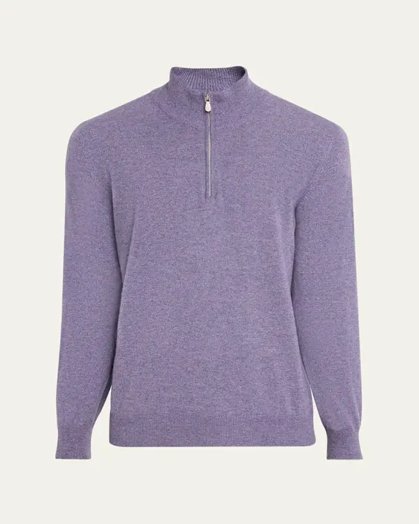 Brunello Cucinelli Cashmere Quarter-zip Sweater - Lavndr