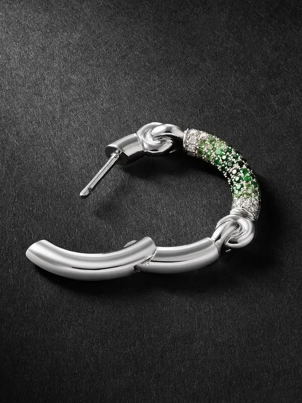 MAOR M.cohen The Equinox 18-karat White Gold, Tsavorite And Diamond Single Earring