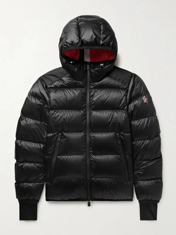 Moncler Hintertux Slim-fit Quilted Hooded Down Ski Jacket - Black