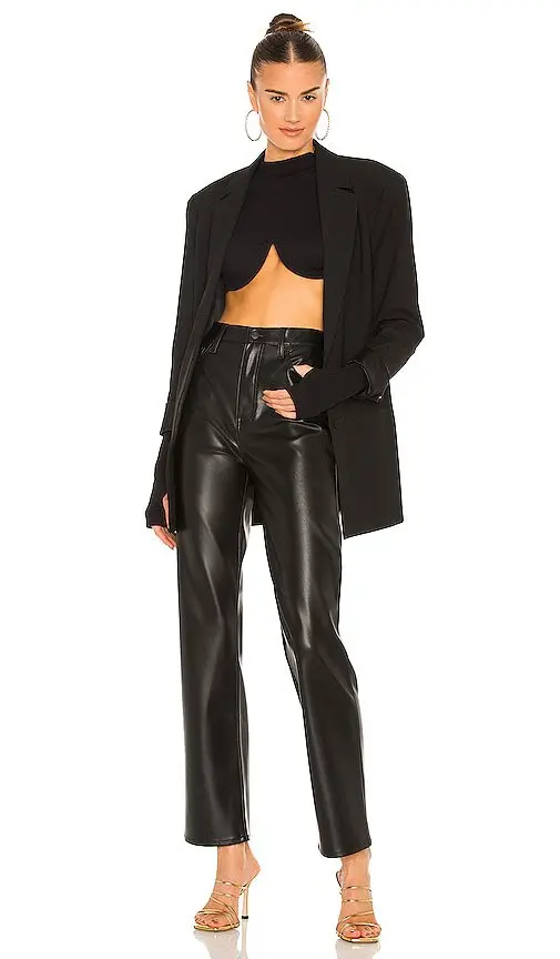 PISTOLA X Cassie Super High Straight Pant - Black