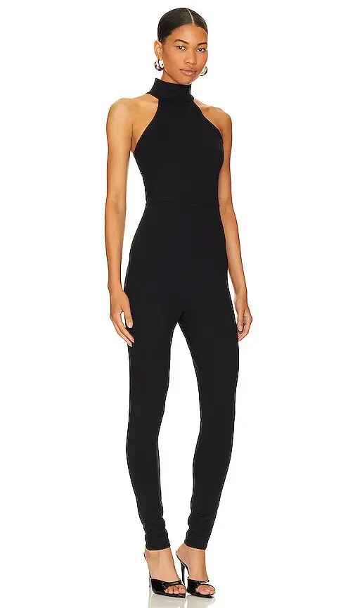 Susana Monaco Mock Neck Jumpsuit - Black