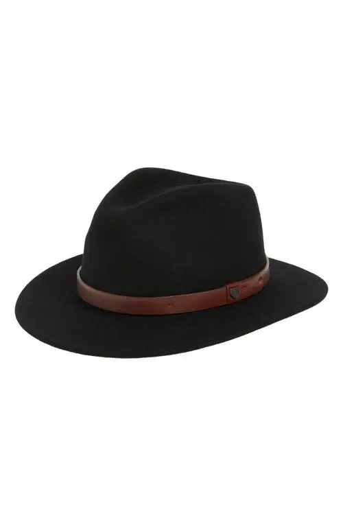 Brixton Messer Fedora Hat - Black