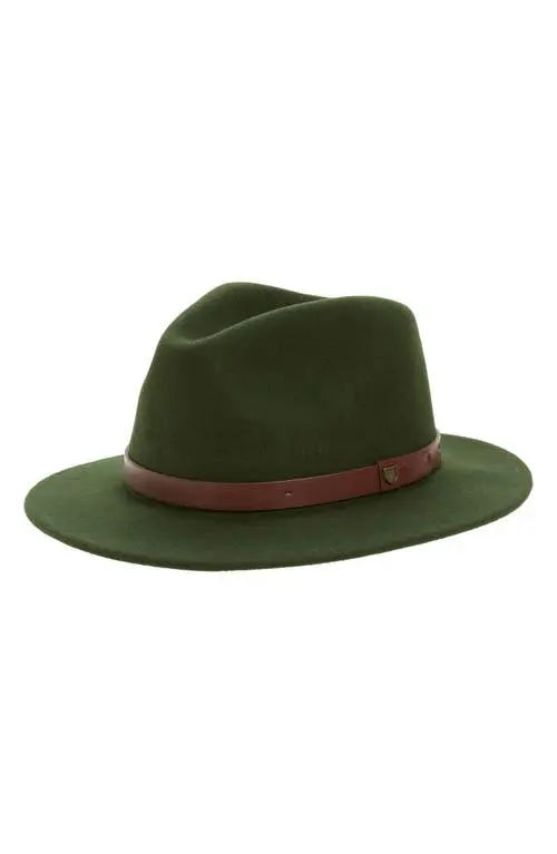 Brixton Messer Fedora Hat - Moss