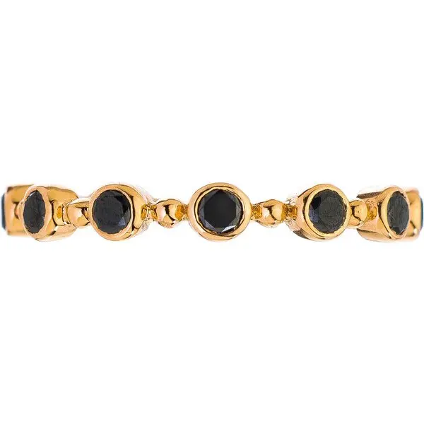 Sethi Couture Bezel-set Diamond And Beaded Band Ring - Rose