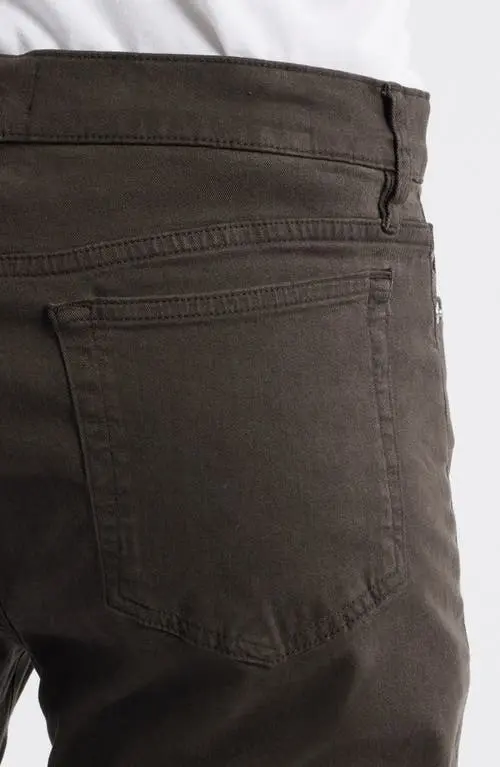 FRAME L'homme Slim Fit Five-pocket Twill Pants - Dark Chocolate